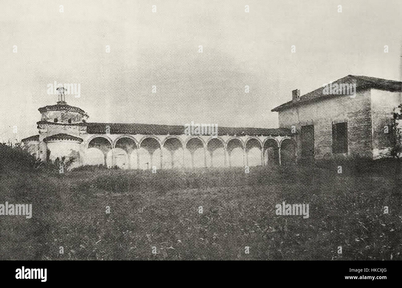 This artwork depicts Cascina Pozzobonelli, an agricultural estate. The ...