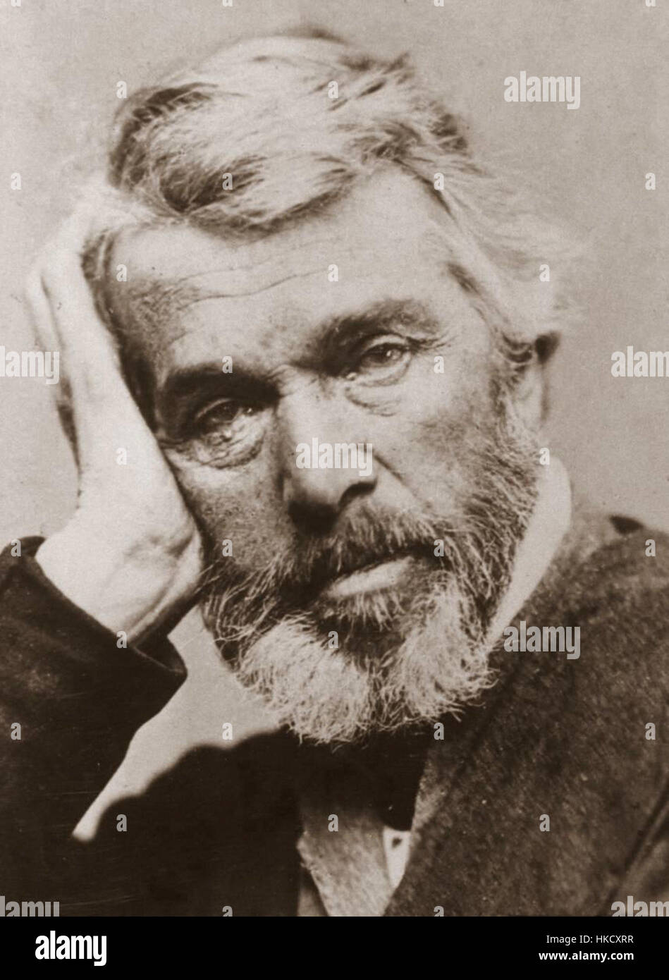 A portrait of Thomas Carlyle, the Scottish philosopher and writer ...
