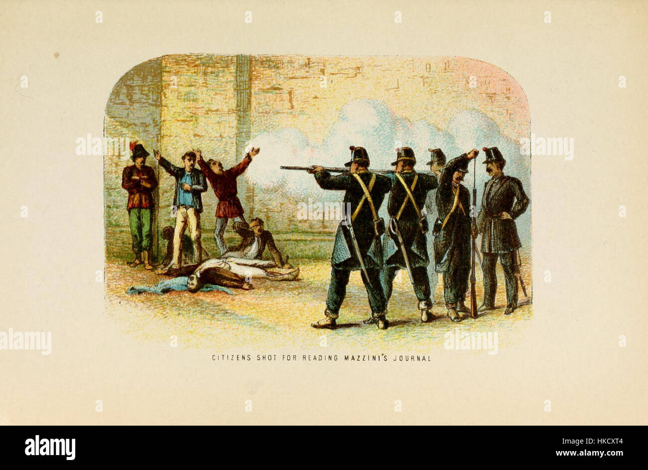 This historical painting illustrates the tragic fate of citizens ...