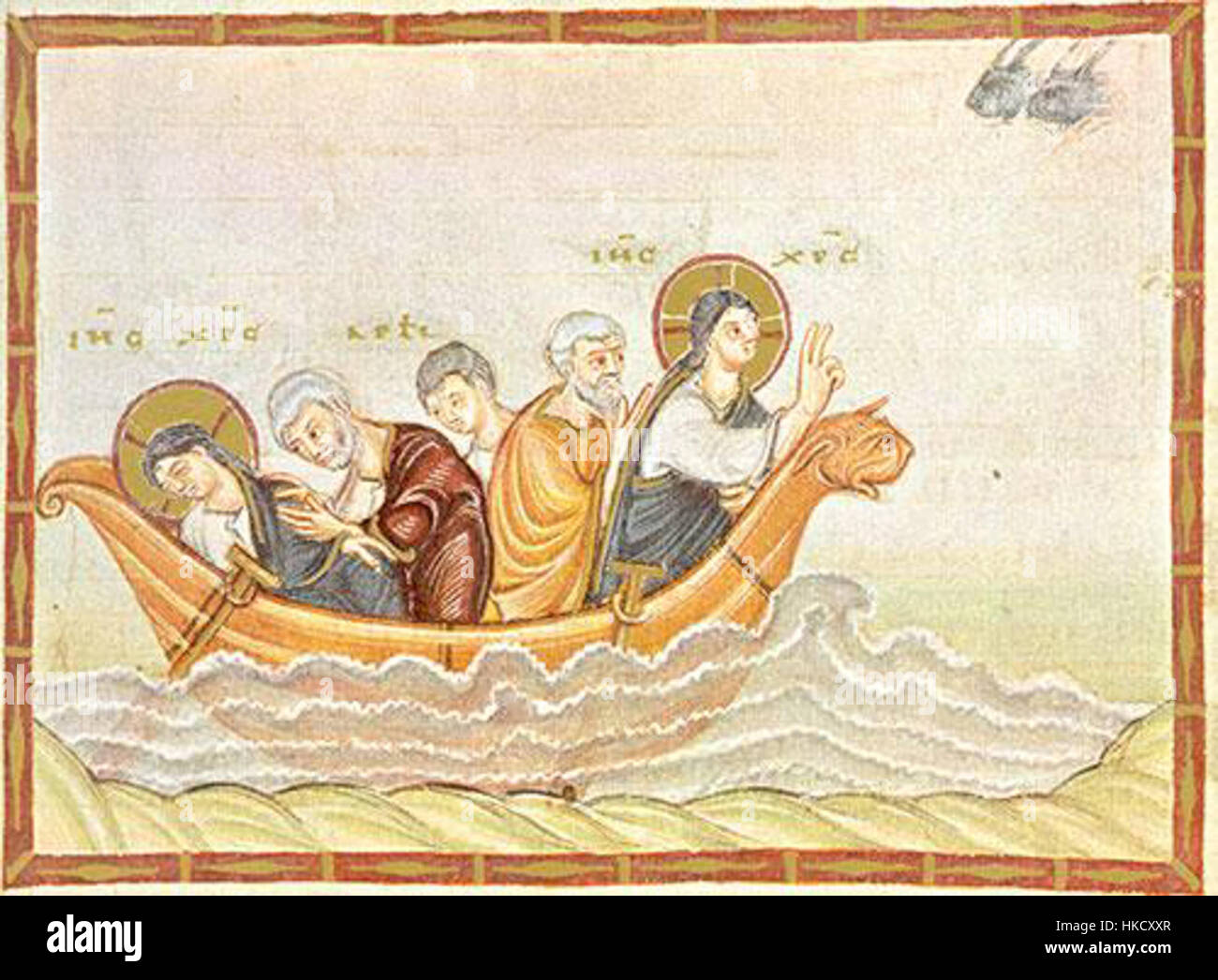 This image from the *Codex Egberti*, a 9th-century manuscript, depicts ...