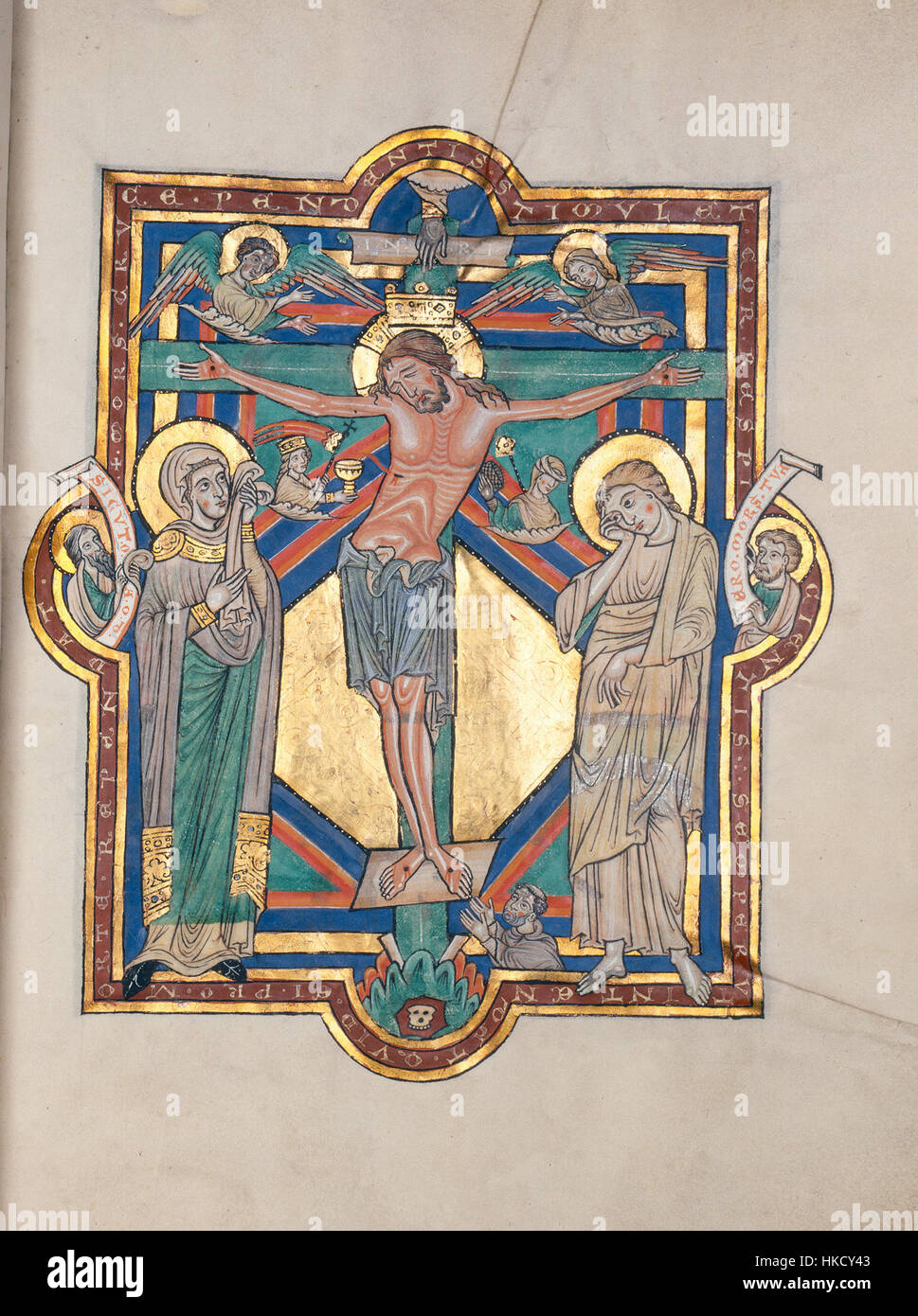 Codex Bruchsal 1, folio 31r, is a medieval manuscript featuring illuminated text and ...