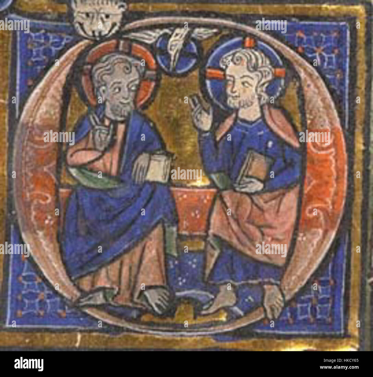 'Conversation Saints 02' is a painting that illustrates a group of ...