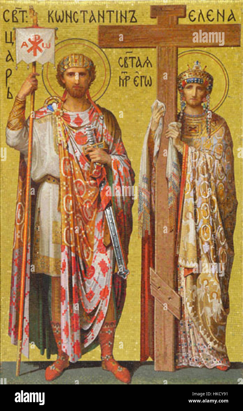 The mosaic of Constantine and Helena in Saint Isaac’s Cathedral, Saint ...
