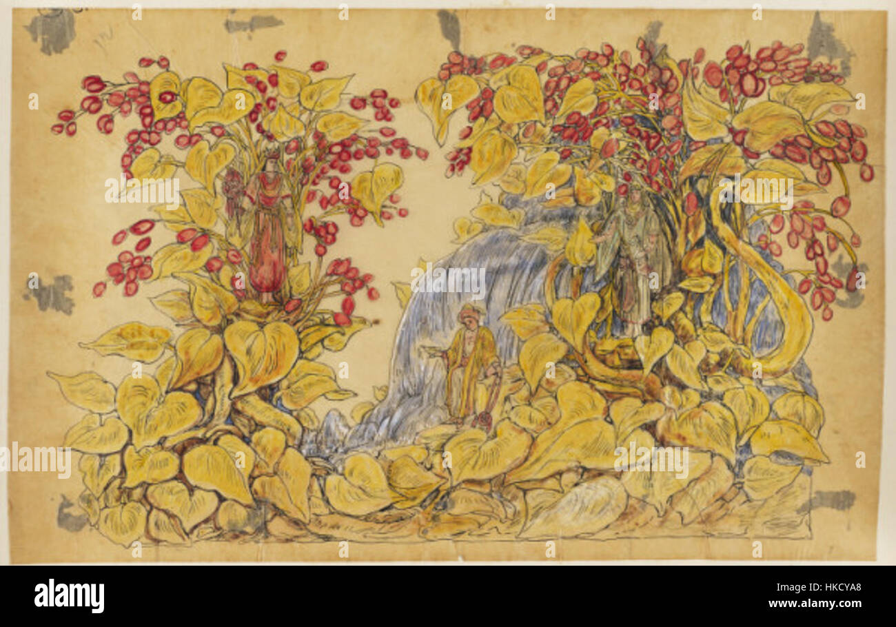 Comus 1910's Tree of Heaven is a vintage oil painting, reflecting early ...