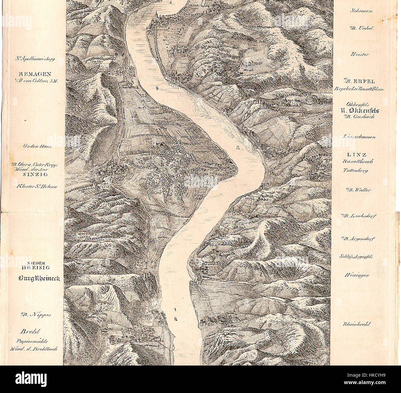 Friedrich W. Delkeskamp’s 'Panorama des Rheins Sinzig' is a panoramic ...