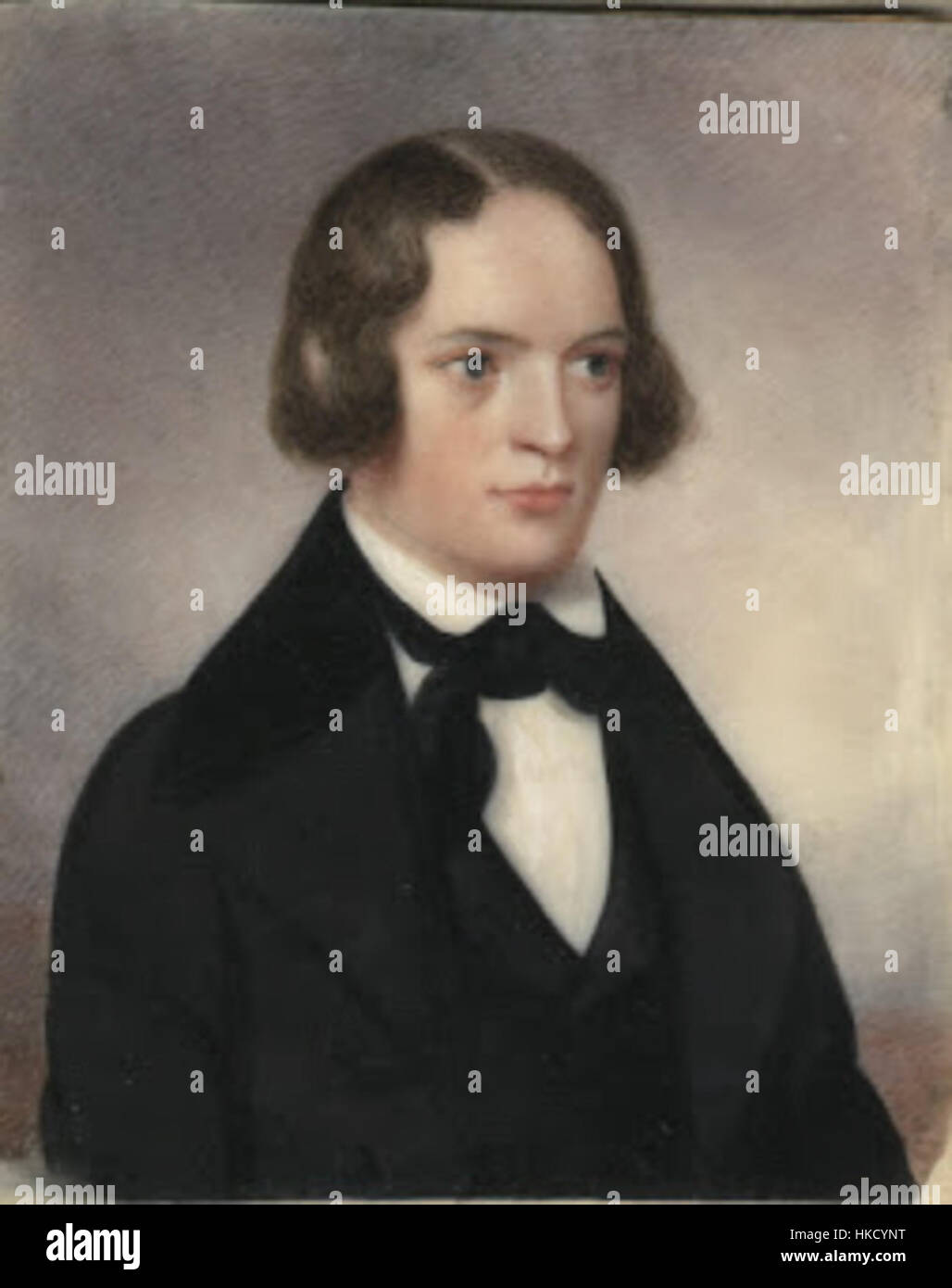 This portrait by Anson Dickinson captures a young man from the early ...