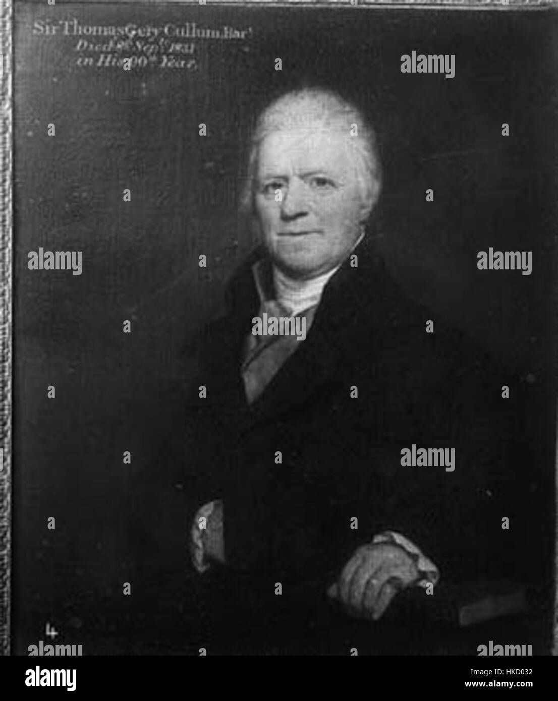 This portrait painting depicts Dr. Thomas Gery Cullum, a significant ...