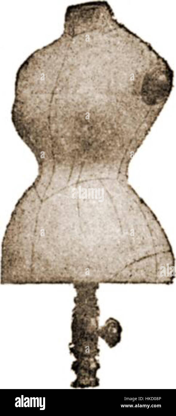 This 1877 dress form represents the fashion trends of the late 19th ...