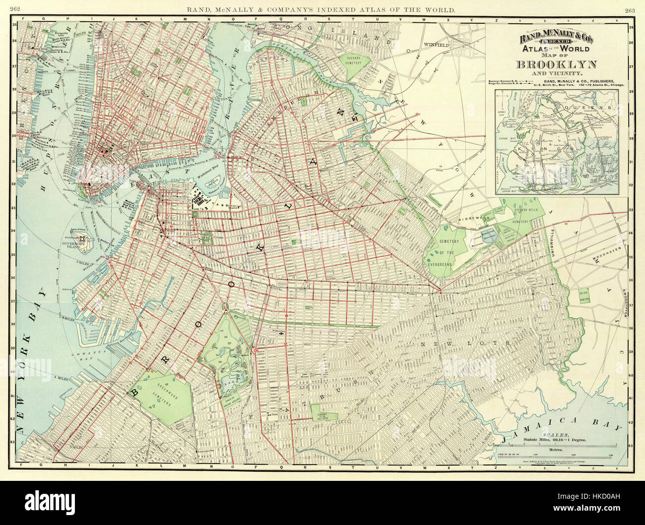 Map of brooklyn 1897 hi-res stock photography and images - Alamy