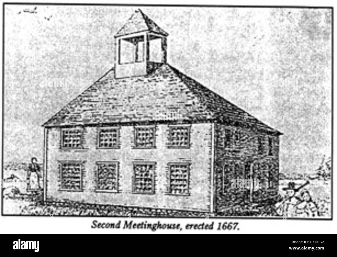 This painting captures the historical significance of the First Parish ...