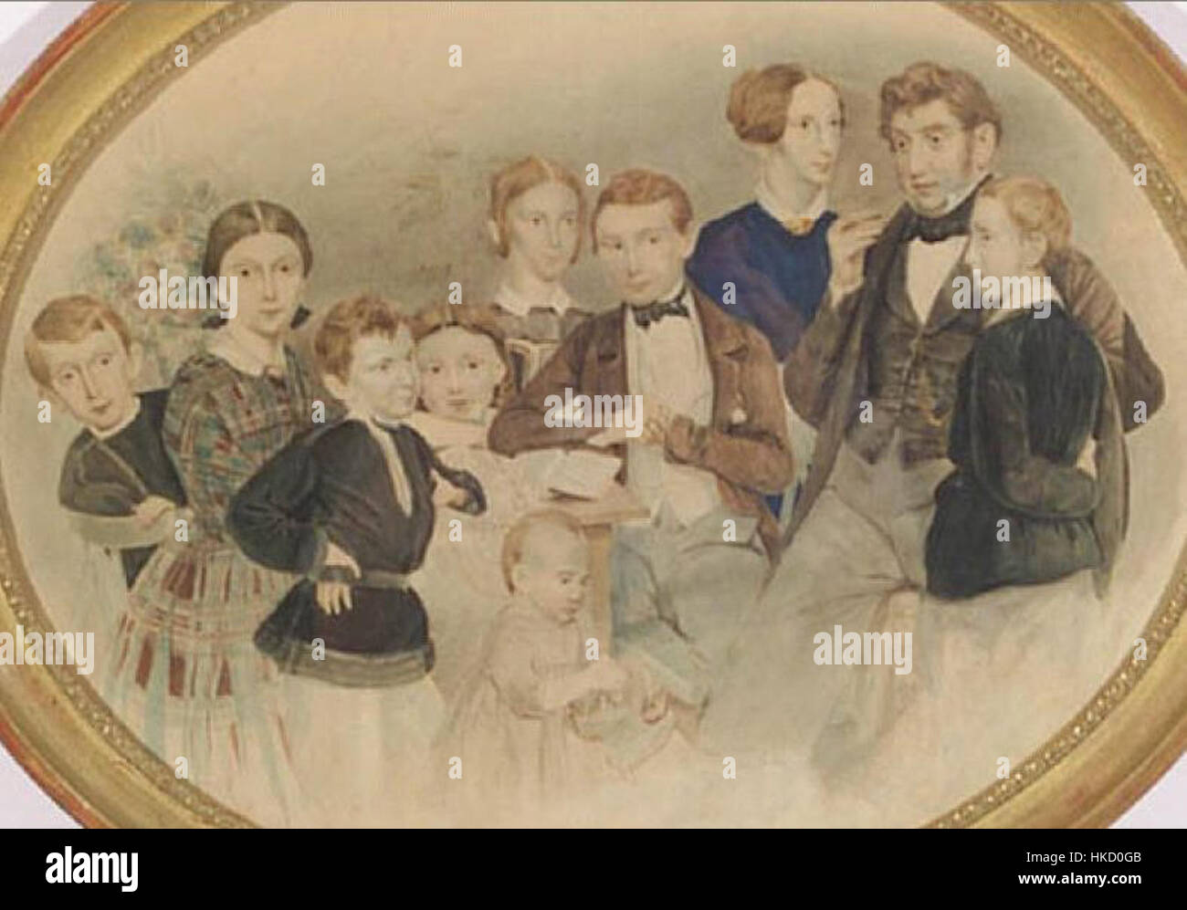 This mid-19th century painting, titled 'Familie Curfess', captures a ...