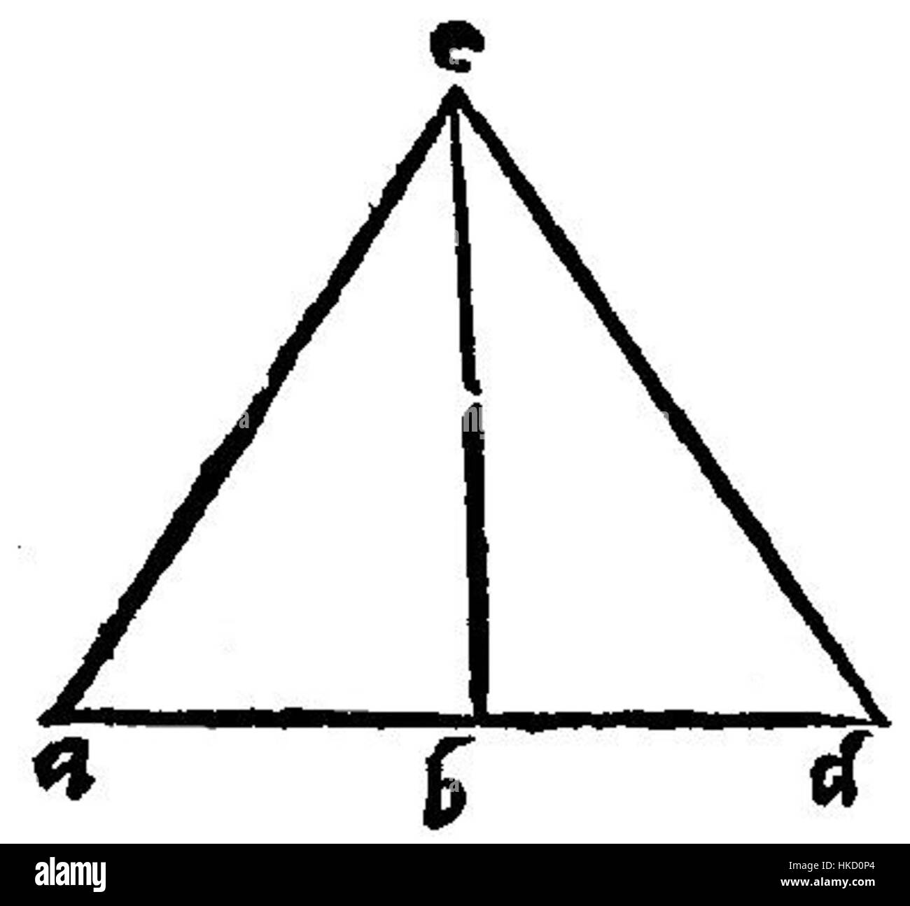 Pythagorean theorem painting Black and White Stock Photos & Images - Alamy