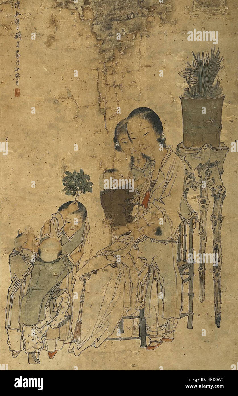 The painting 'Five Sons' depicts the emotional and familial connection ...