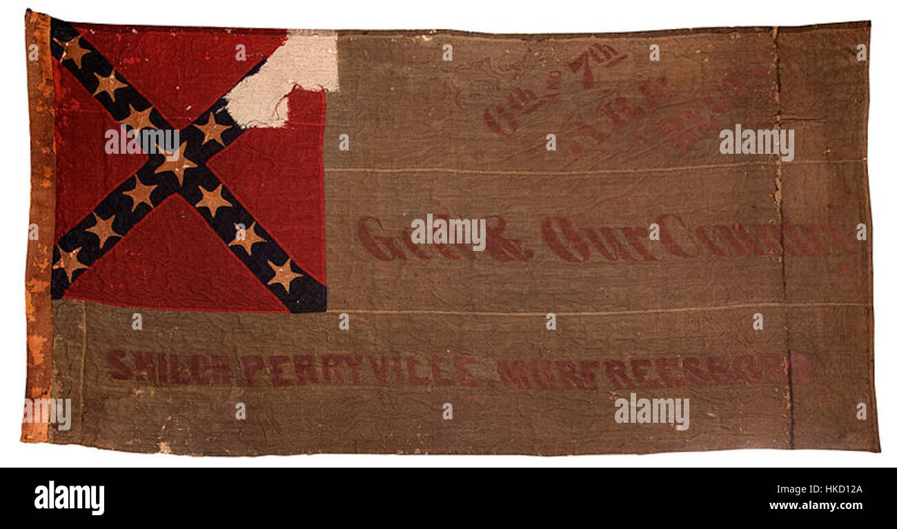 This flag represents the 6th and 7th Arkansas Infantry Regiments during ...