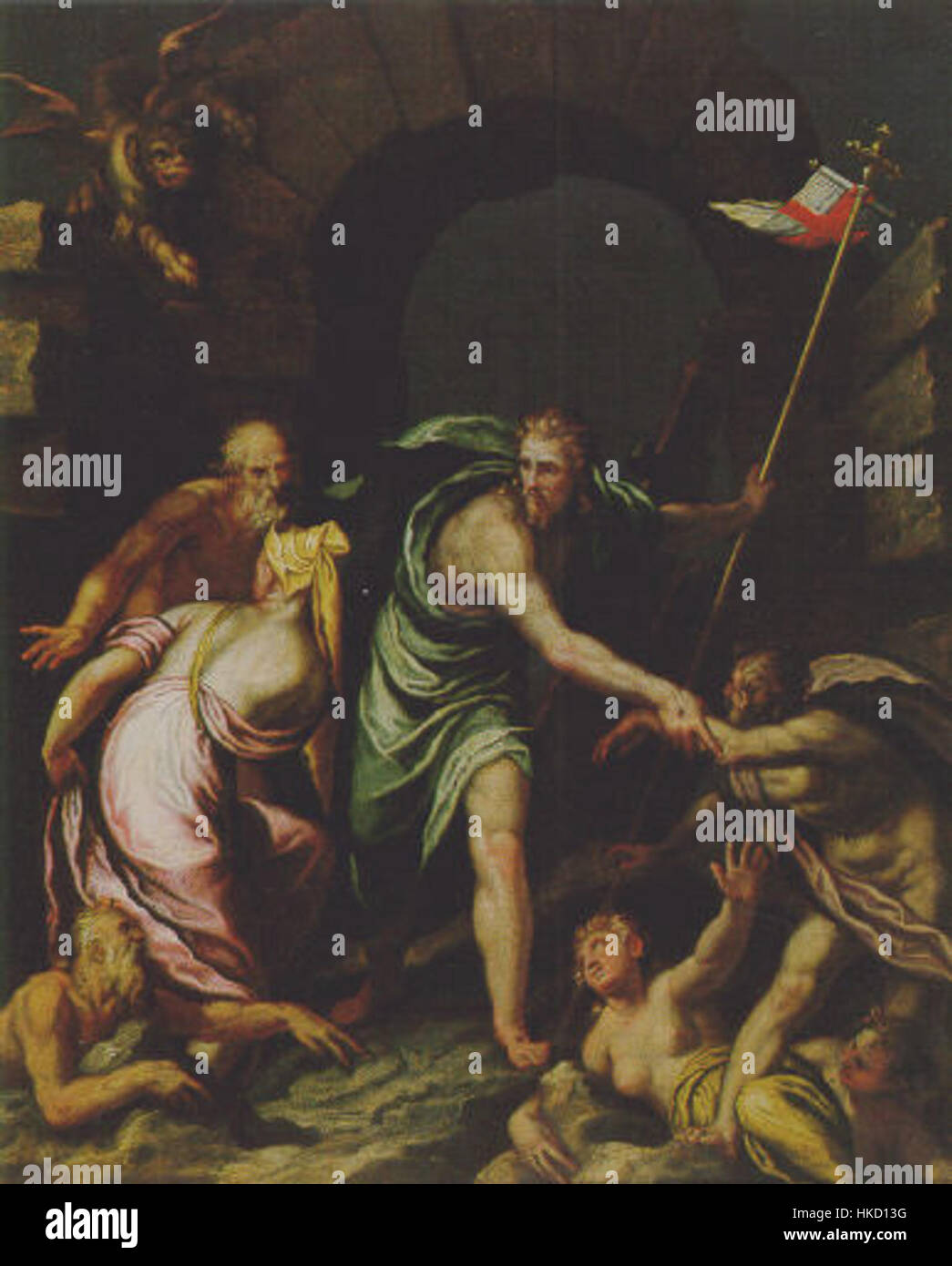 Felice Brusasorci’s painting 'Cristo en el limbo' illustrates a ...