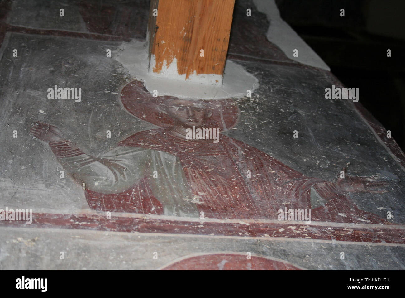 A fresco from St. Nikita Church in Banjani, representing religious art ...