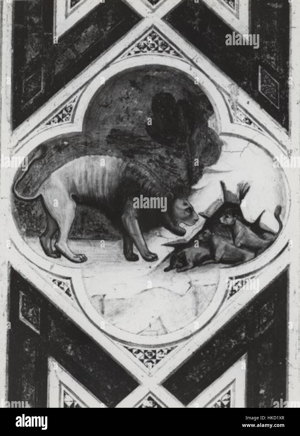 This decorative motif, created by the Italian master Giotto, depicts a ...