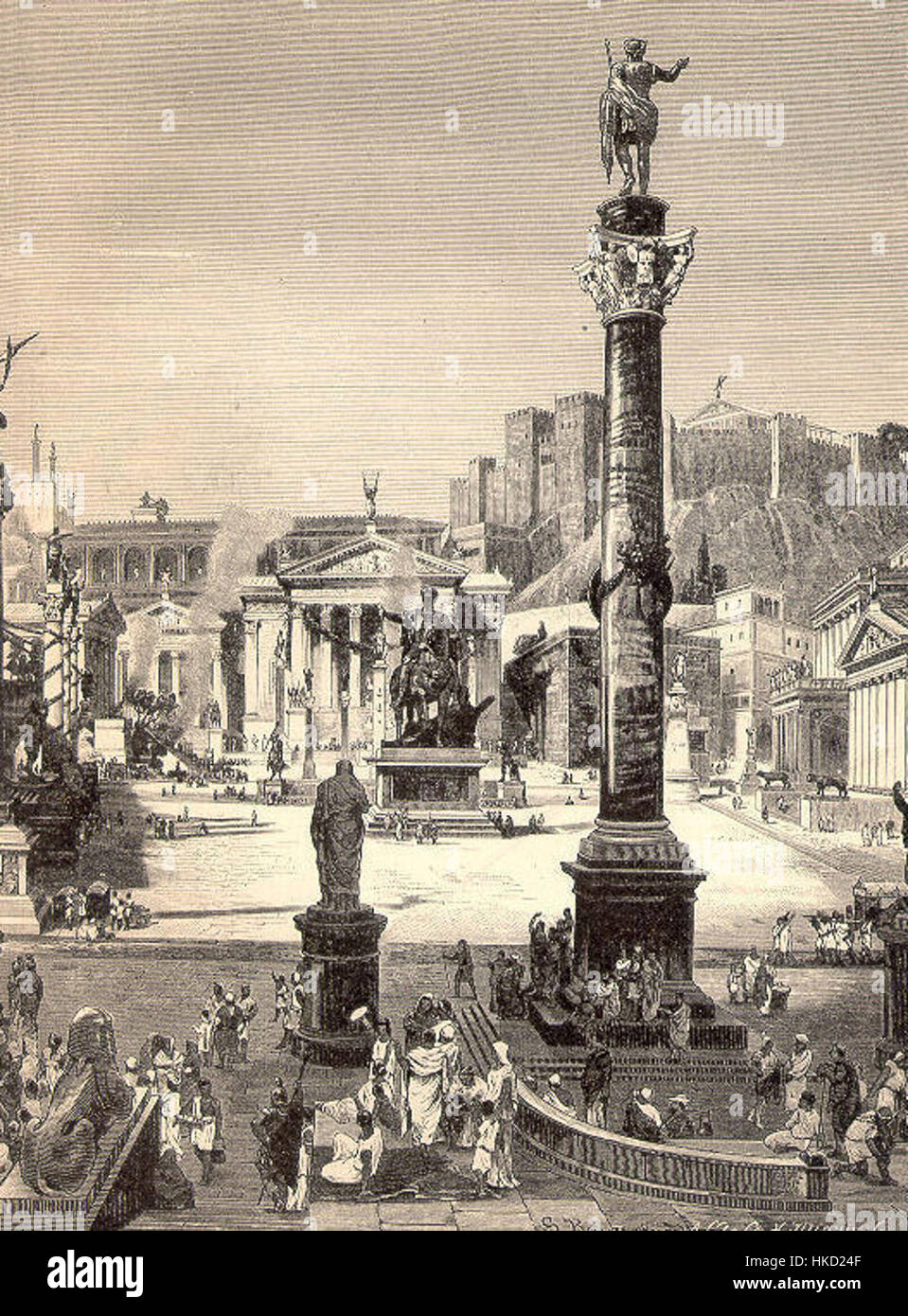 This painting represents the Roman Forum, one of the most iconic ...
