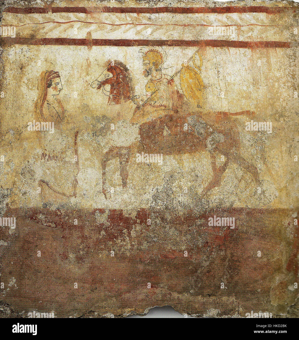 The painting 'Grab des bunten Hahnes Heimkehr des Ritters' (Grave of ...