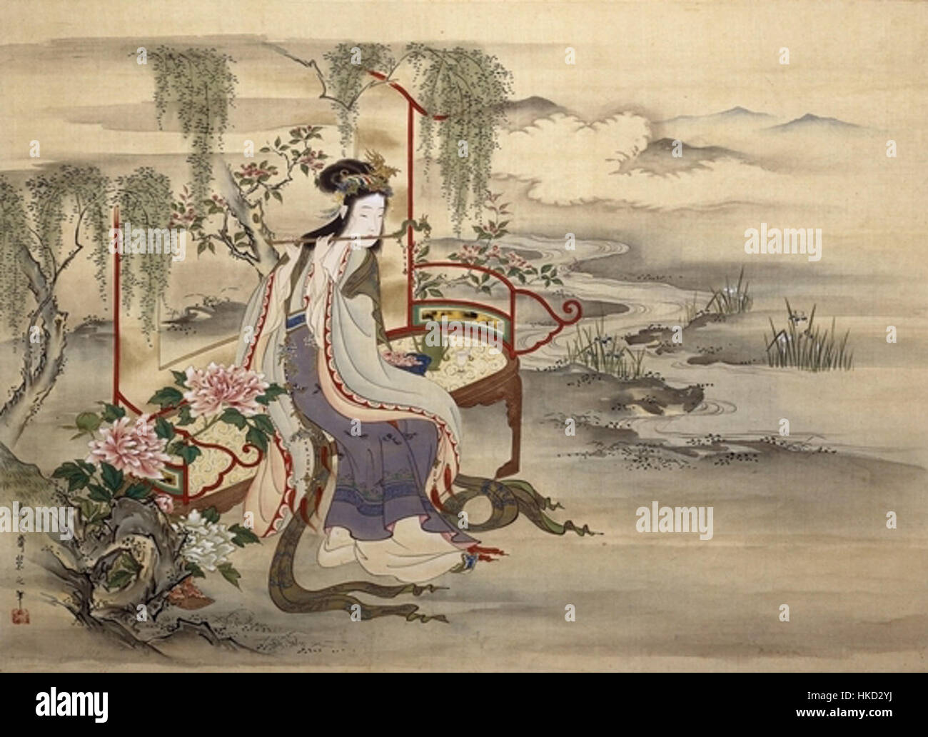 Hosoda Eishi’s painting of Yang Gui Fei, a famous Chinese imperial ...