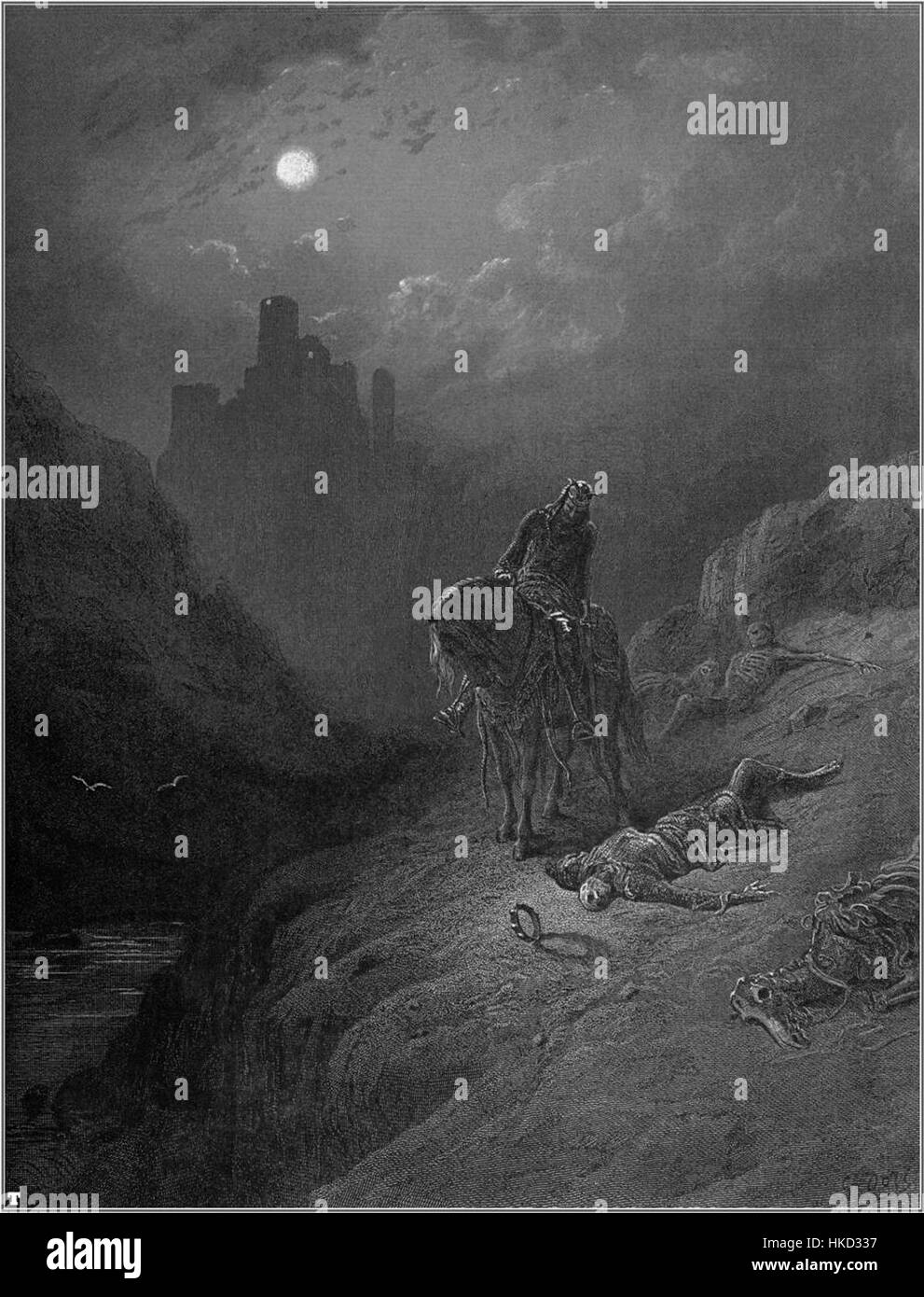 This painting represents the classic theme of 'Idylls of the King ...