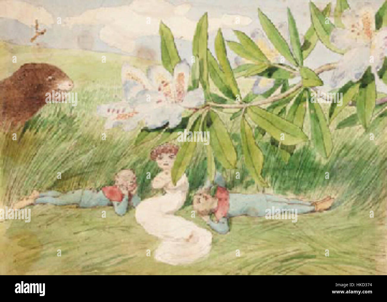 'In the Shade' is an oil painting depicting a peaceful scene of figures ...