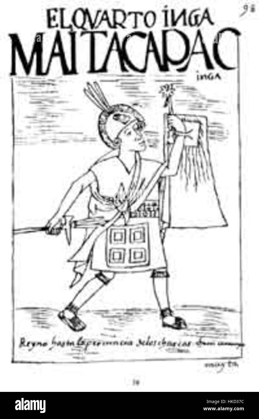 This artwork represents Inca Mayta Capac, one of the ancient rulers of ...