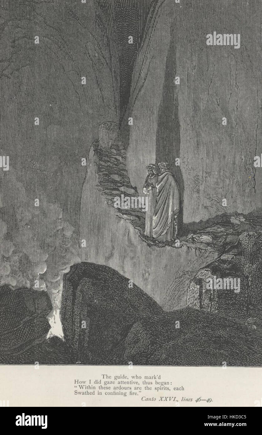 This illustration depicts a scene from Dante's 'Inferno' (Canto 26 ...