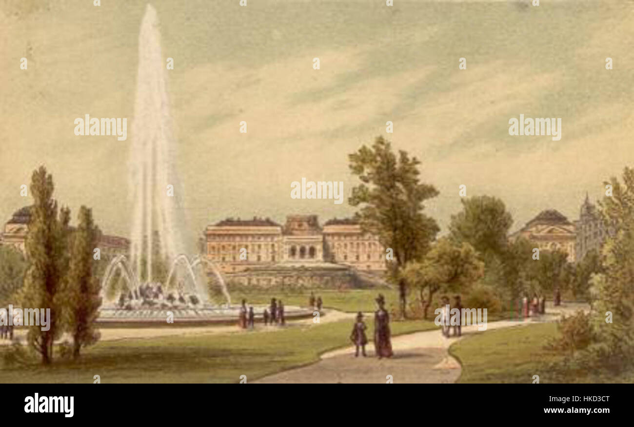 The 'Hochstrahlbrunnen' fountain, constructed in 1873, is a notable ...