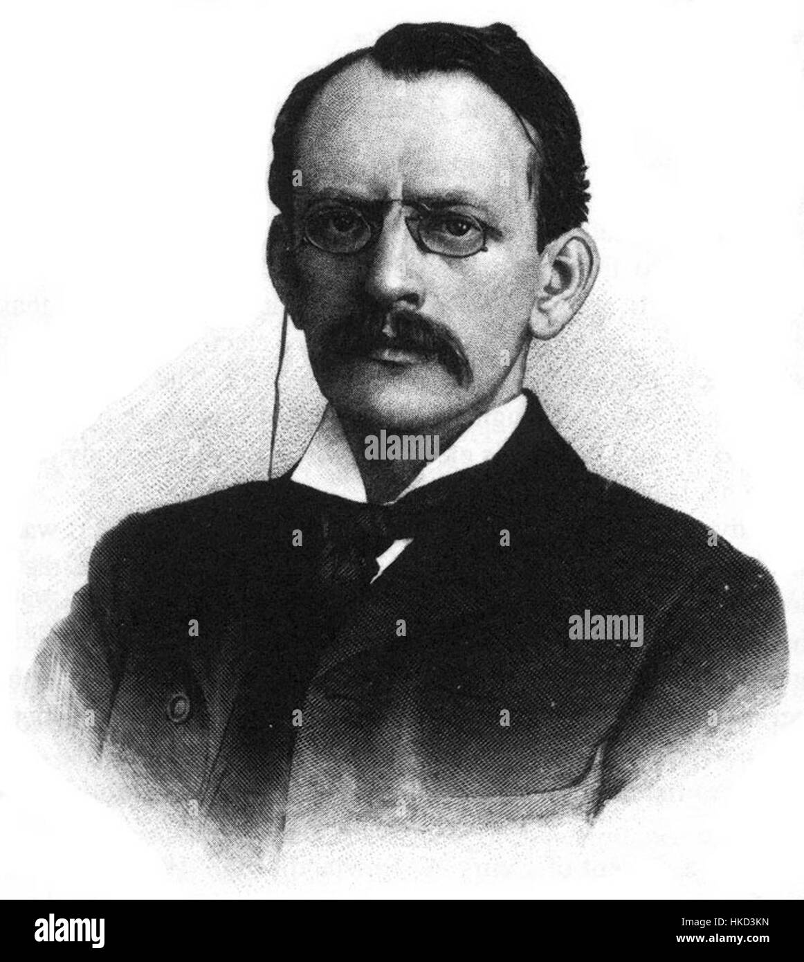 A portrait of J.J. Thomson, famed British physicist and Nobel laureate ...