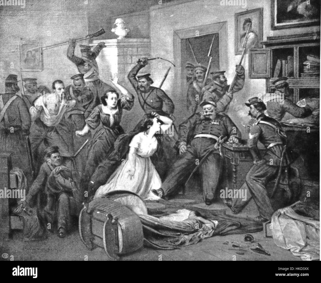 This painting depicts the January Uprising, a key event in Russian ...