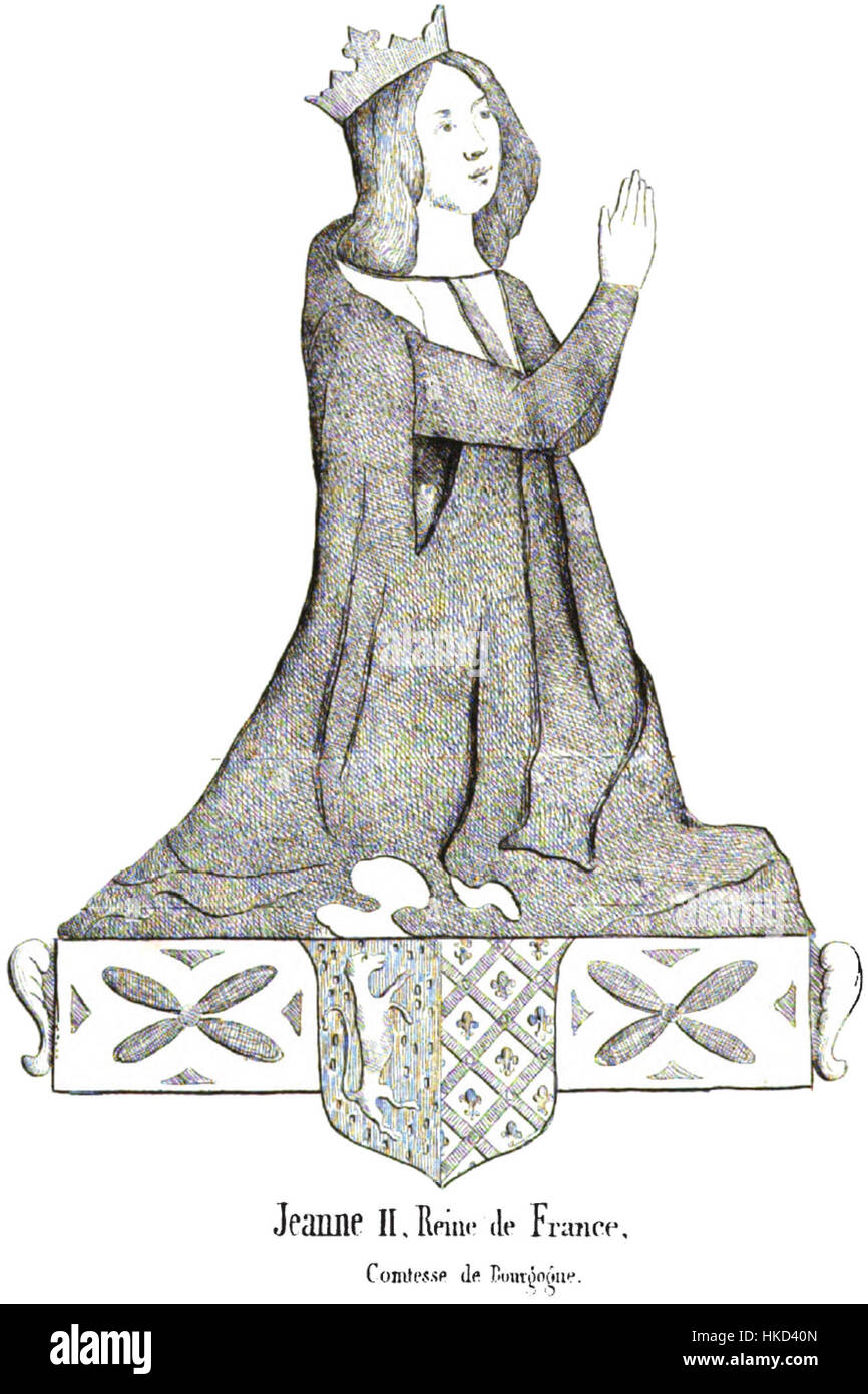 This historical portrait of Jeanne II, Countess of Burgundy, captures ...