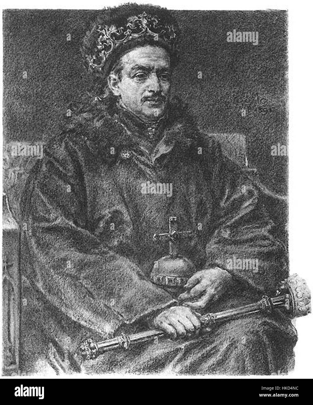 Kazimierz Jagiellonczyk, the Polish king, is depicted in this ...
