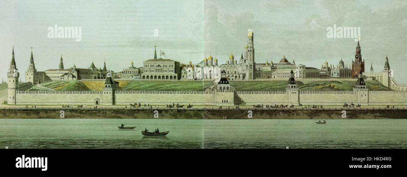*Kremlin 1800* is a painting depicting the Kremlin, Russia, at the turn ...