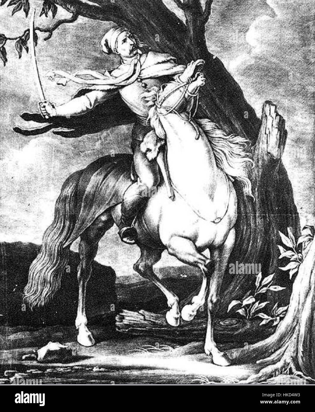 The 'Kuruc lovas' painting depicts a Hungarian cavalryman from the 17th ...