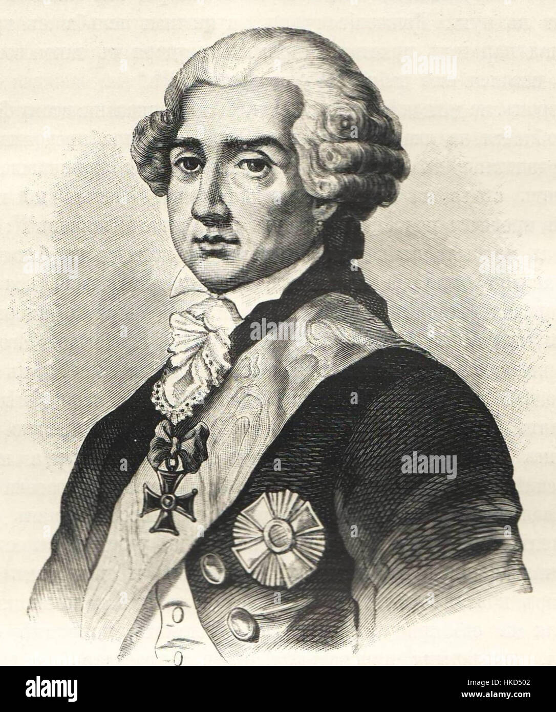 Korol polski Stanislaw Poniatowski Stock Photo - Alamy