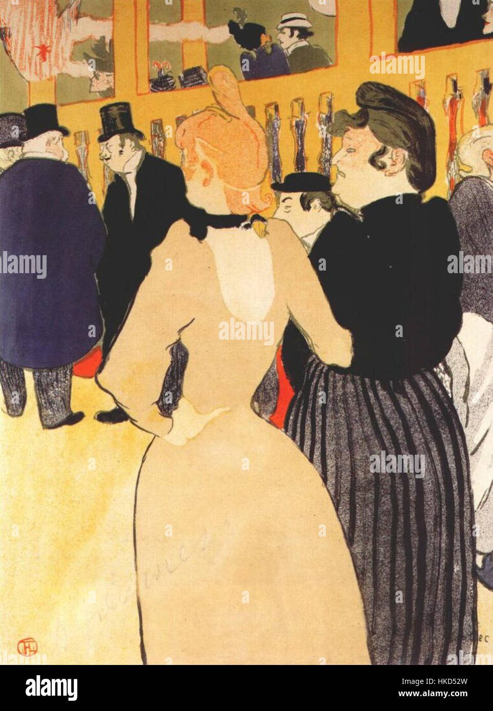 This famous poster by Henri Toulouse-Lautrec from 1892 features the ...