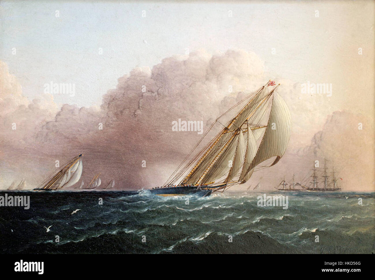 Old schooner painting hi-res stock photography and images - Alamy