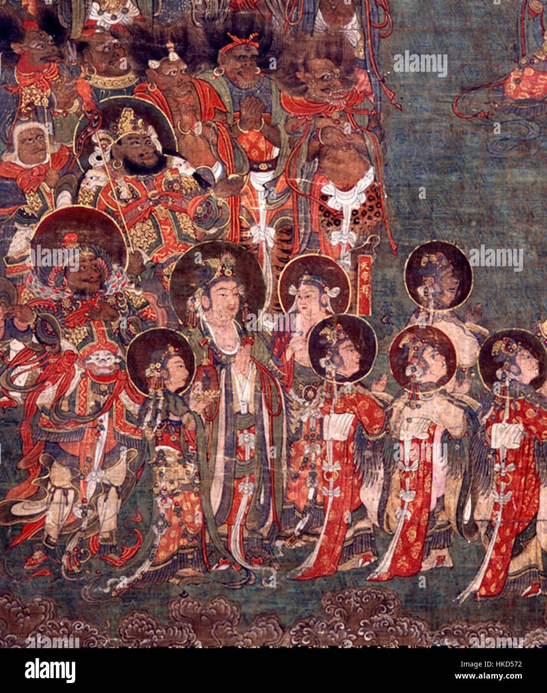 This ancient Korean painting, titled 'Goryeo Hwaeomgyeong. Byeonsangdo ...