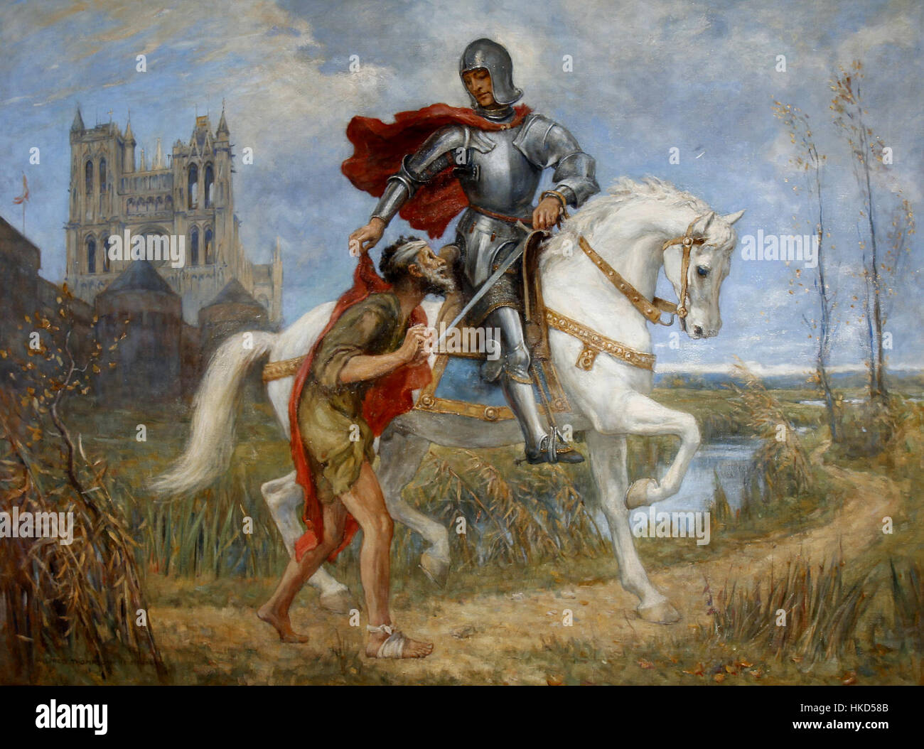 The painting 'St. Martin and the Beggar' by Wilfred Thompson depicts ...