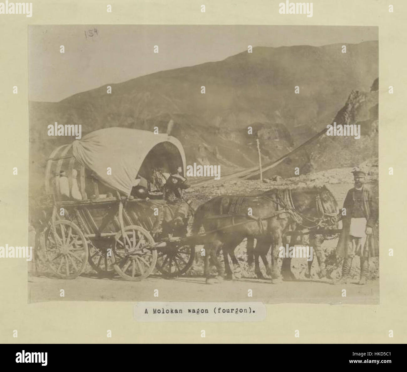 A Molokan wagon, or 'fourgon,' is depicted as a historical vehicle used ...