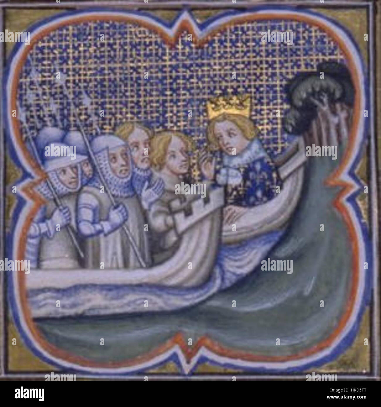 A historical depiction of Louis IX during the Eighth Crusade. The ...
