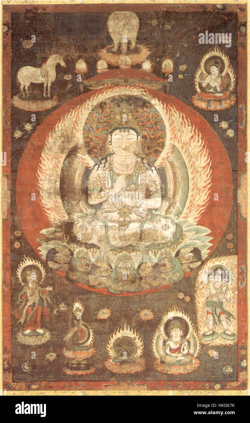 This 12th-century Japanese mandala, known as the 'Golden Wheel', was ...