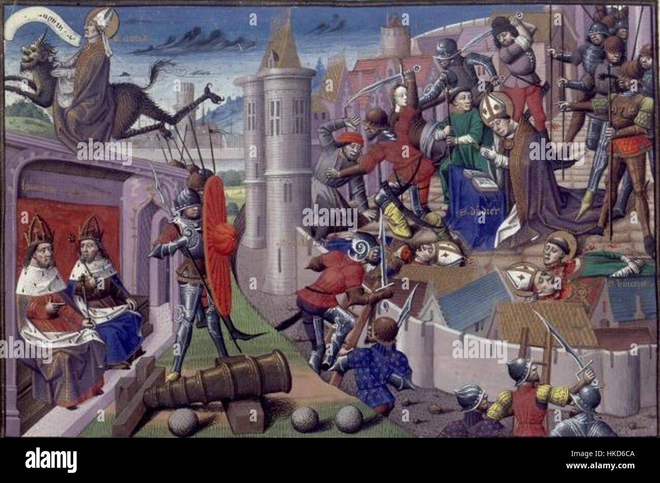 This painting depicts the martyrdom of Saint Desiderius, capturing the ...