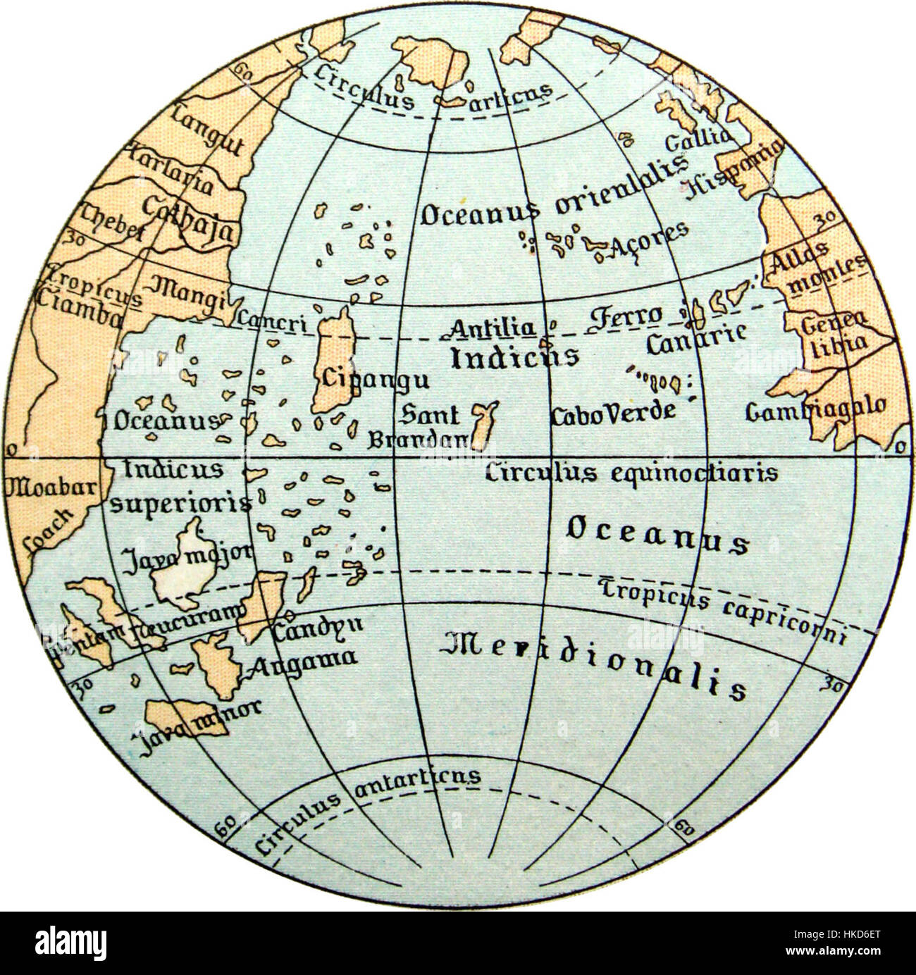 15th century map of the americas hi-res stock photography and images ...