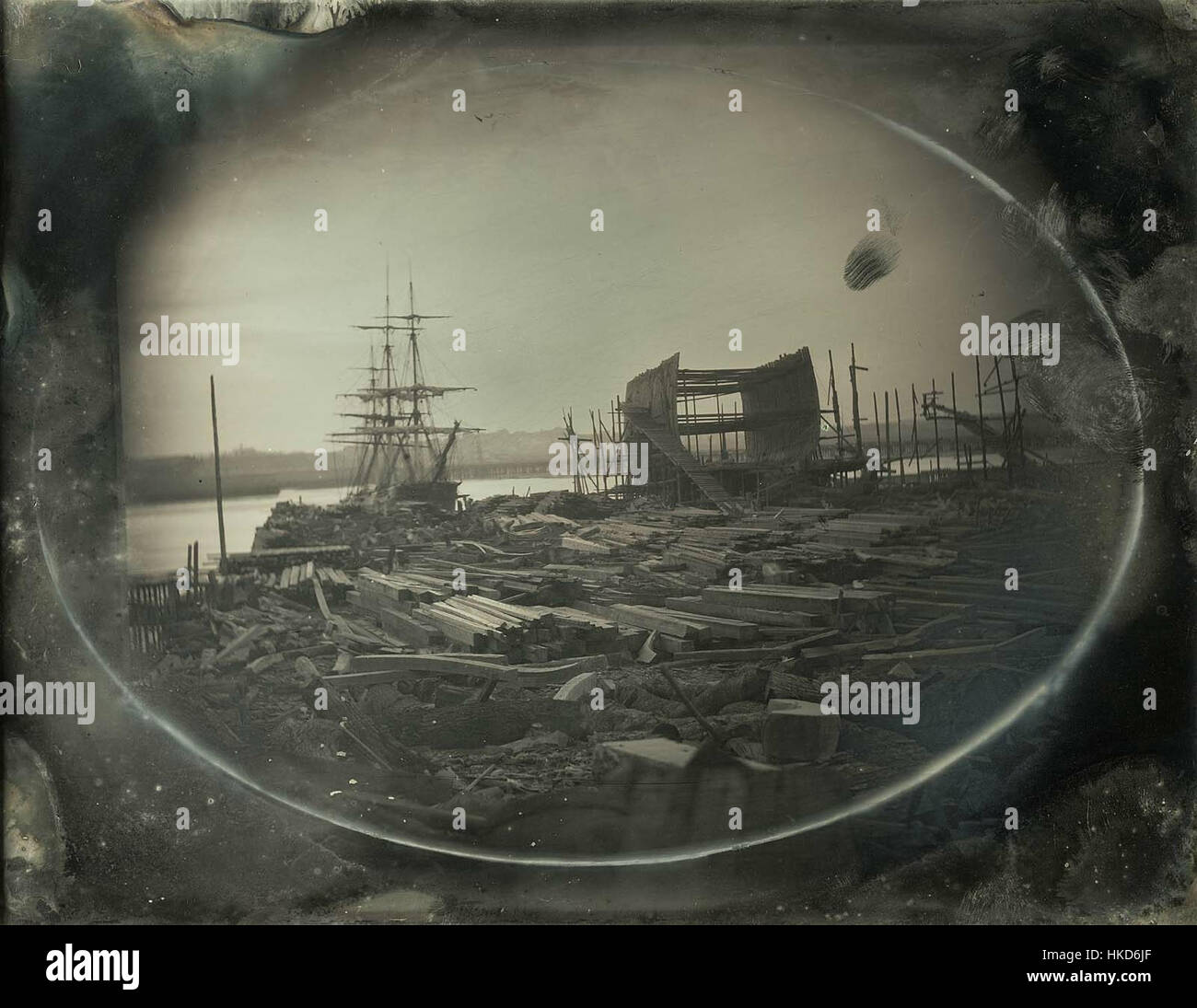 Boston shipyard 19th century hi-res stock photography and images - Alamy