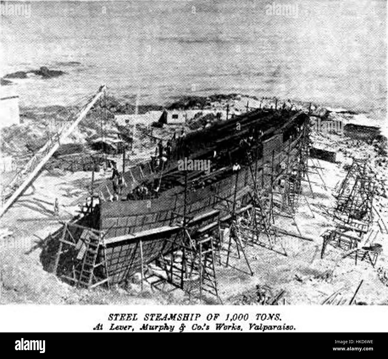 Shipyard scene Black and White Stock Photos & Images - Alamy