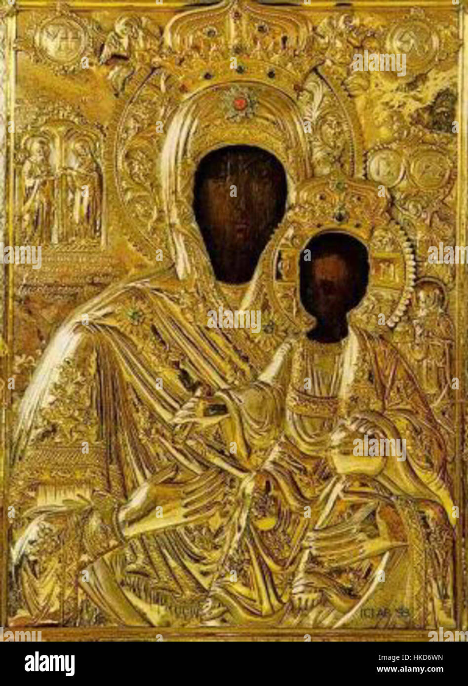 The 'Mother of God the Kukuzelissa' is an iconic religious painting that depicts the Virgin Mary ...