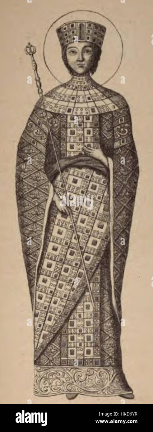 This portrait depicts Maria of Alania, a 12th-century Byzantine ...