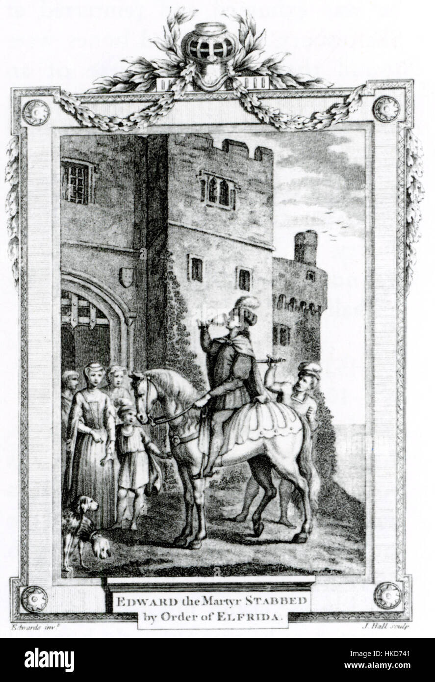 The 'Murder of Edward the Martyr' depicts the violent death of the ...